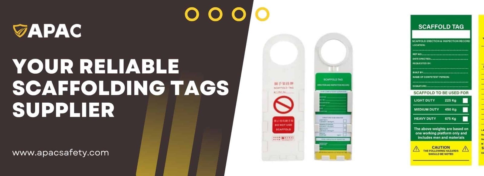 Scaffold Inspection Tags - Your Site Safety Product Specialist | APAC